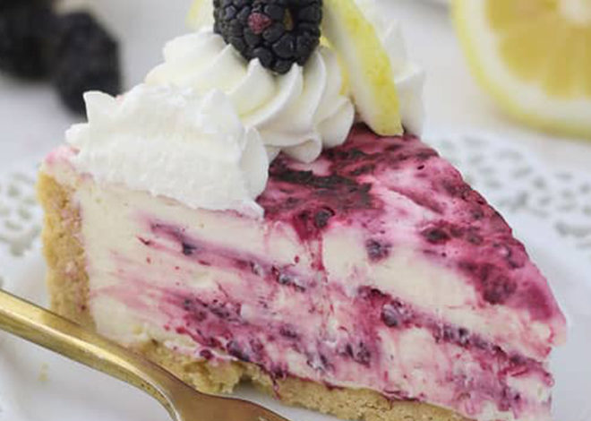 No-Bake Blackberry Lemon Cheesecake - Can U Still Hear Me