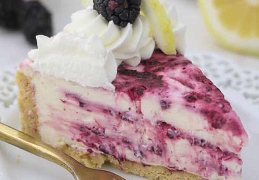 No-Bake Blackberry Lemon Cheesecake - Can U Still Hear Me